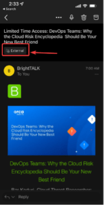 Implementing External Email Warning Tag in Exchange Email