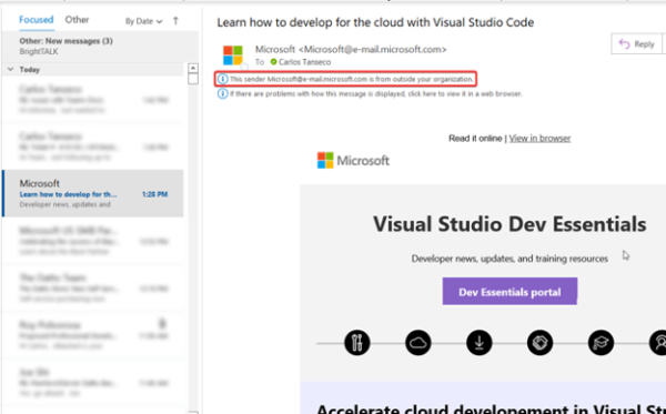 Implementing External Email Warning Tag in Exchange Email